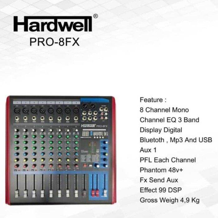 Mixer Hardwell PRO 8 FX Original 8 Channel | Lazada Indonesia