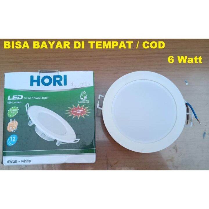 Hori Downlight LED SLim Panel HORI Putih Bulat 6 Watt Lampu Gypsum ...