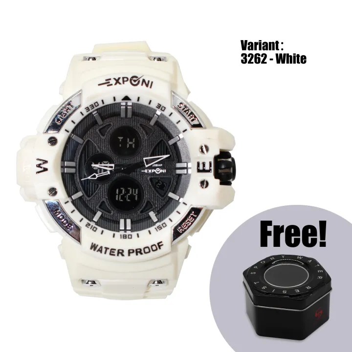 Exponi Sports Watch Dual Display Analog & Digital Watch Waterproof ...