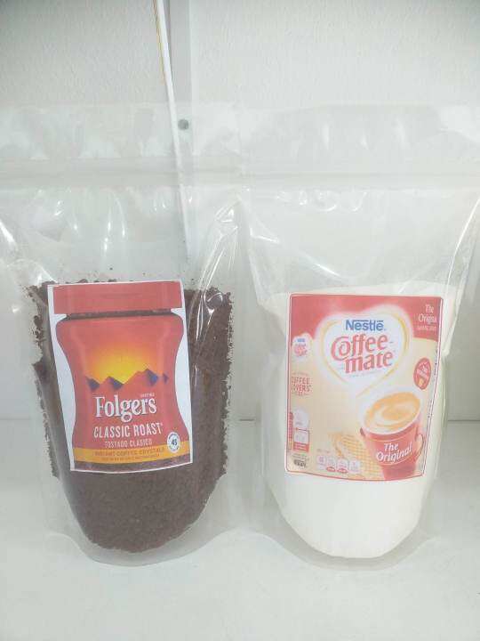 Repack Folgers Classic Roast Instant Coffee Crystals + Nestle ...