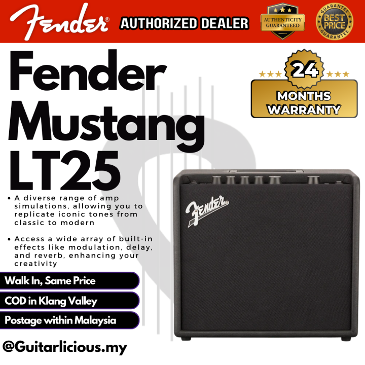 FENDER Mustang LT25 Guitar Modelling Amps Combo Amplifier (25watts) 25w amplifier speaker guitar ...