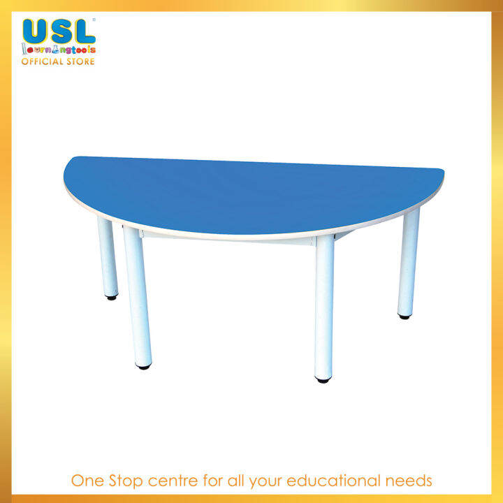 Semi Round Table - Study Table & Desk | Rounded Corner | Solid Wood Laminated MDF Board ...
