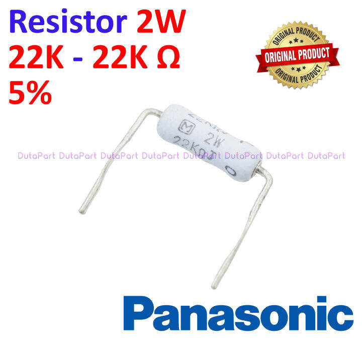 20 PCS Resistor 22K Ohm 2 Watt 5% ORIGINAL PANASONIC 2W 22K R HIGH ...
