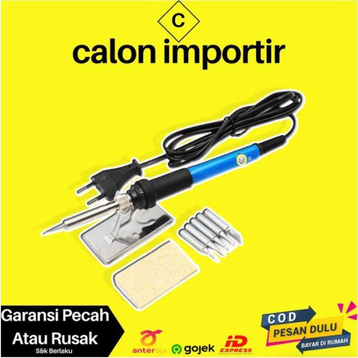 Alat Solder Tangan Soldering Patri Listrik Timah Taffware Adjustable Temperature 60W 1 Menit ...