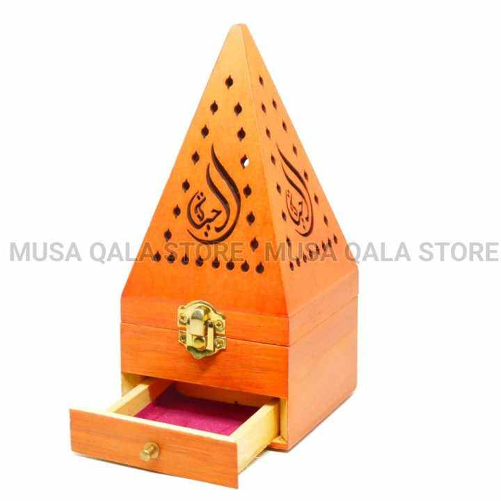 Tempat Bakar Bukhur Mabkhara Kayu Piramid Wadah Buhur Pyramid Tungku ...