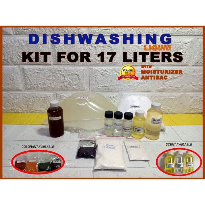 DIY DISHWASHING LIQUID KIT 17LITER YIELD WITH MOISTURIZER NEGOSYO PACK ...