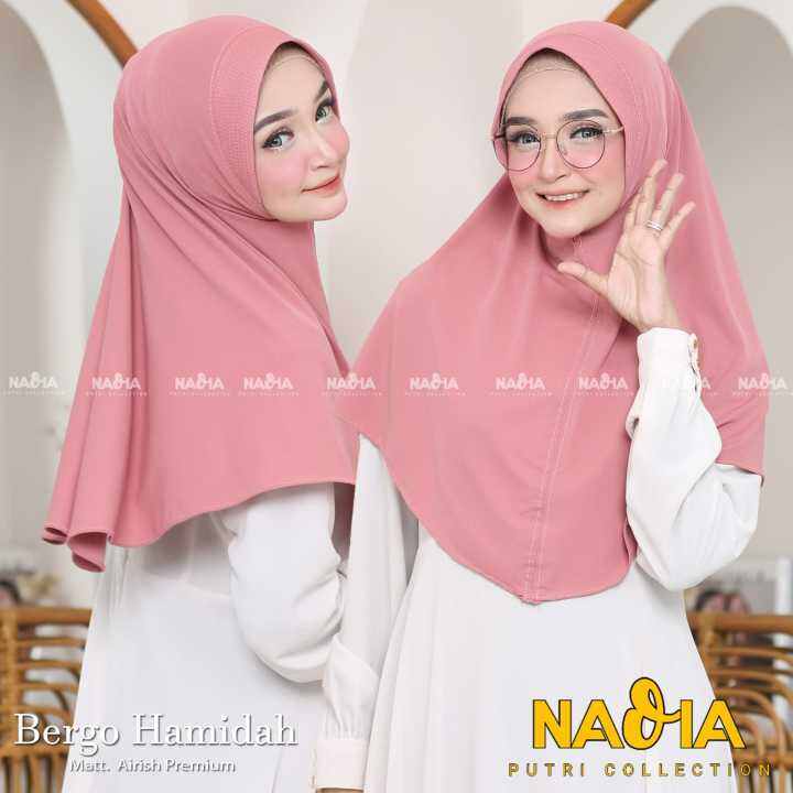 Kerudung dewasa Hamidah model terbaru 2023 bahan jersey airish / Jilbab dewasa viral / Hijab ...
