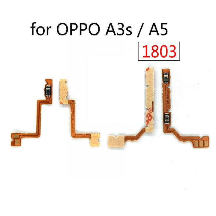 For OPPO A3s A5 1803 Power on / off Switch Button Side Volume Up Down Buttons Flex Cable ...