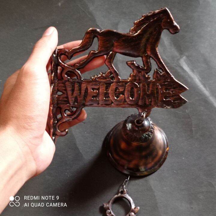 bell welcome kuda lonceng bel pintu rumah antik klasik kuda welcome bel ...