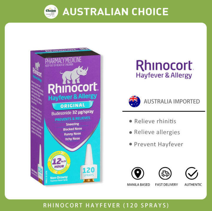 Rhinocort Hayfever Nasal Spray 32mcg 120 Doses. Australia Imported ...