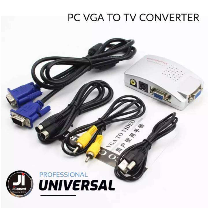 PC To TV Converter Box VGA to TV AV RCA Signal Adapter Converter Video ...