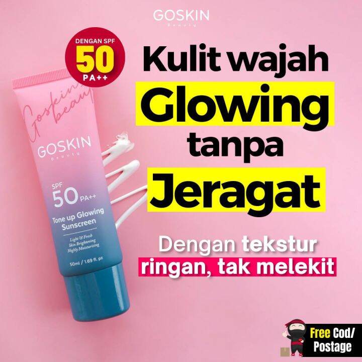 GOSKIN TONE UP GLOWING SUNSCREEN DIRECT HQ (Ready Stock) | Lazada