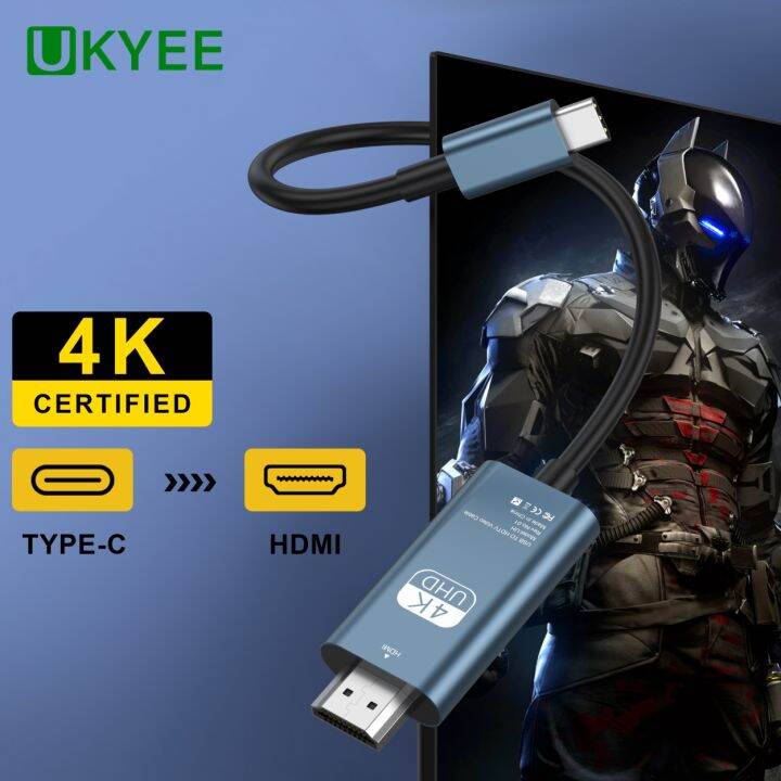 4K 60 USB C To HDMI Cable Type-C 60 HDR Mobile TV Projection Data Cable ...