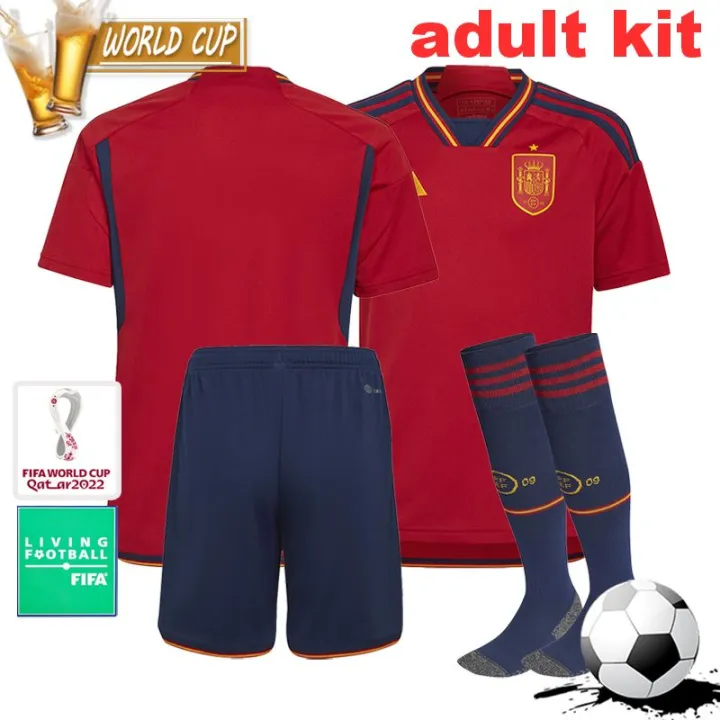 Adult kit Spain national team home soccer Jersey 2022 2023 World Cup ...