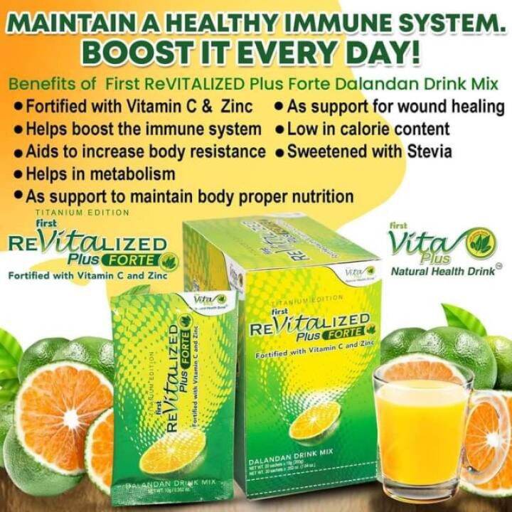 First ReVITALIZED Plus Forte Dalandan Drink Mix | Lazada PH
