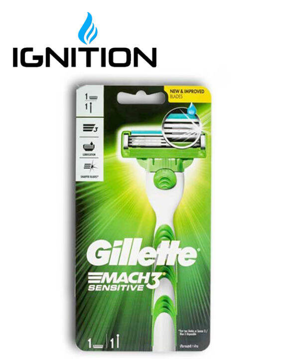 Gillette Mach 3 Sensitive Razor (New Packaging) | Lazada