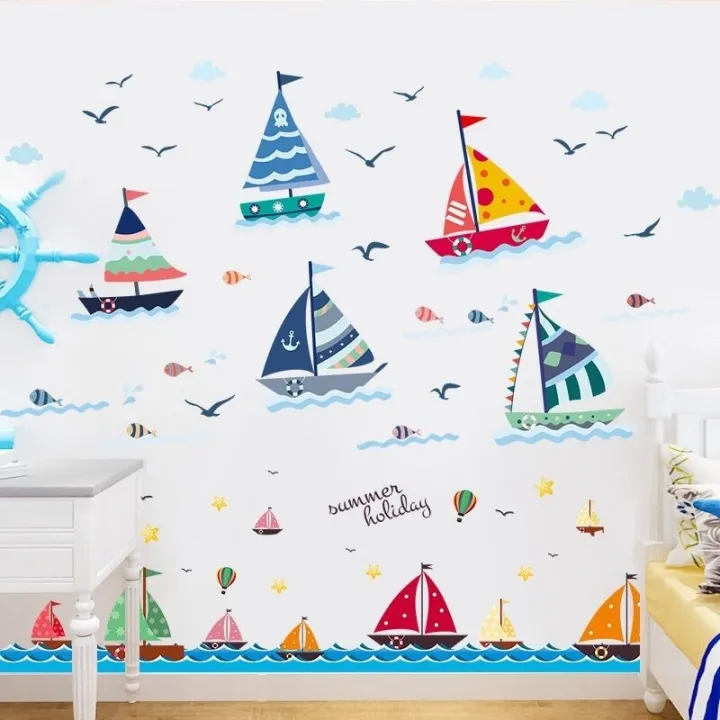 Decorate stickers to reward self-adhesive fish, European wind ocean ...