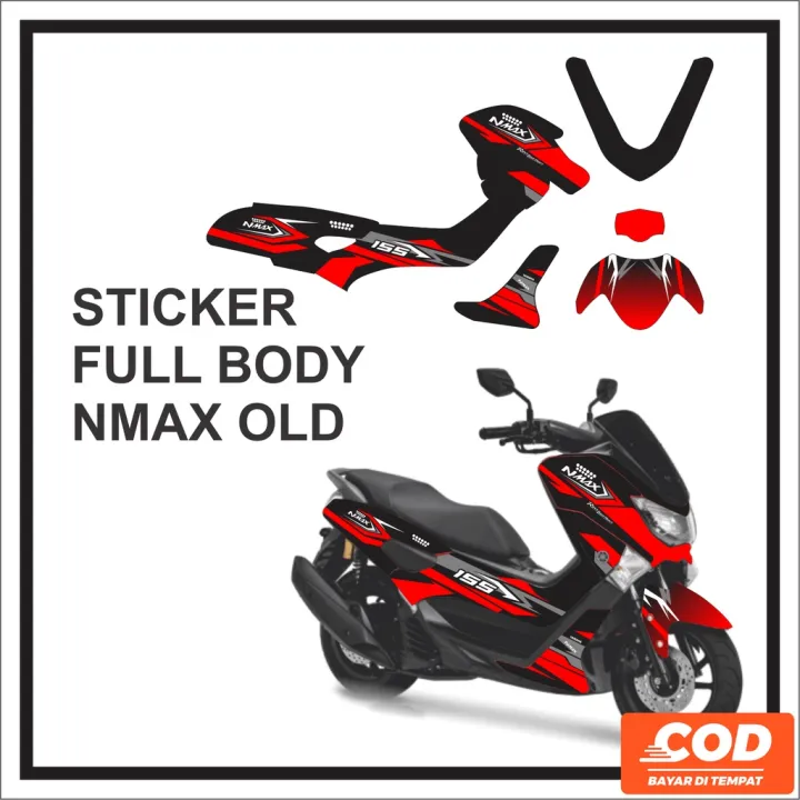 Stiker Motor YAMAHA NMAX OLD Full Body Sticker NMAX Lama Motif Hitam ...