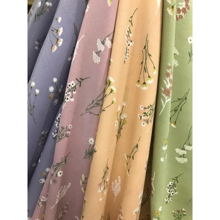 Bahan Shakila Premium Motif Bunga Lebar 150 Syakila Sakila Meteran Kain ...