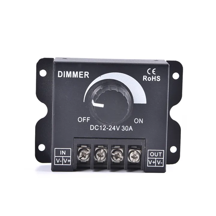 Habilulu DC 12V 24V LED Dimmer Switch 30A 360W Voltage Regulator ...