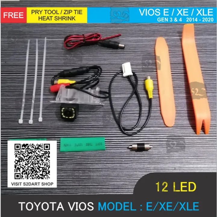 Toyota Vios (E/G/XE) 12 LED/ NightVision OEM Reverse Camera Complete ...