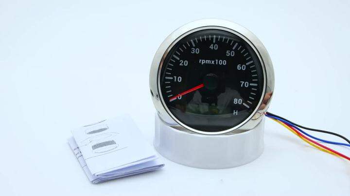 HD 8K Tachometer Outboard Motor Boat Tachometer Marine Tacho Meter ...