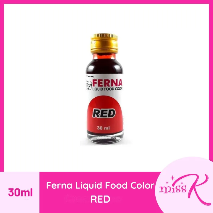 Ferna Liquid Food Color | Red |30ml | Lazada PH
