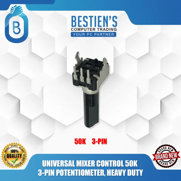UNIVERSAL MIXER CONTROL 50K 3-PIN POTENTIOMETER, HEAVY DUTY | Lazada PH
