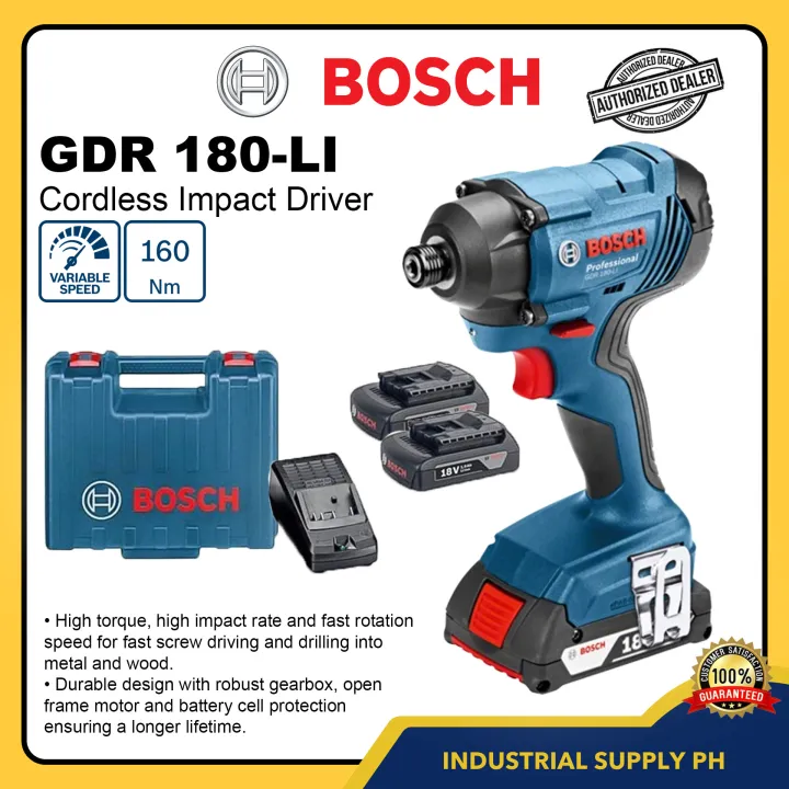 BOSCH GDR 180 Li Cordless Impact Driver (Battery and Charger included ...