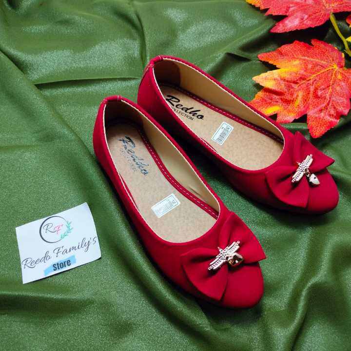 Sepatu balet anak perempuan Alesha merah by reedofamily sol karet ...