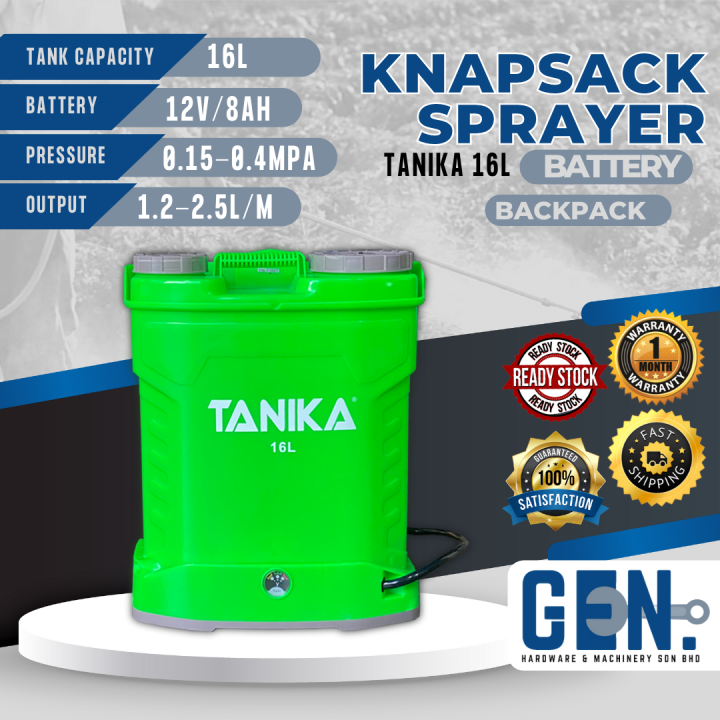 TANIKA 16L BATTERY KNAPSACK SPRAYER PAM RACUN FERTILISER SPRAYER | Lazada