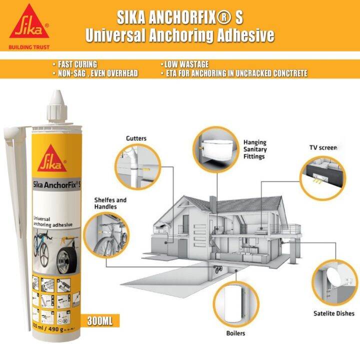Sika AnchorFix-S Universal Anchoring Adhesive 300ML | Lazada