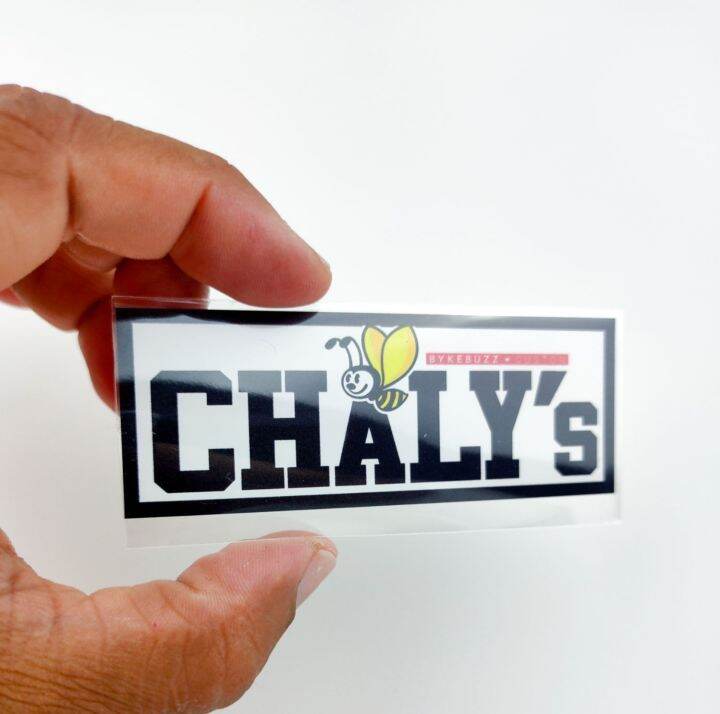 sticker chaly สติเกอร์ติดรถ ชาลี -ขนาด 8 cm | Lazada.co.th