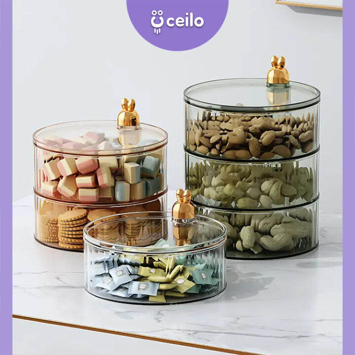 CEILO Toples Kue Permen Snack Estetik Tingkat Susun | Candy Box ...