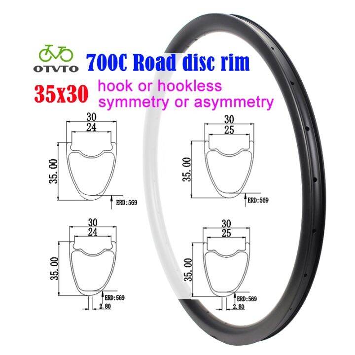 Carbon Clincher 24h 700c Rims Disc Carbon Rims 700c Clincher U Shape ...