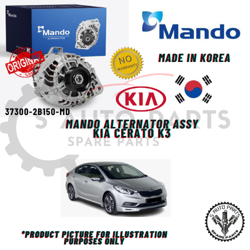 KIA CERATO K3 100% ORIGINAL MANDO (KOREA BRAND IMPORTED) ALTERNATOR ...