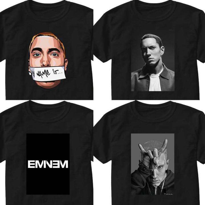 T415 EMINEM GRAPHIC TEES WHITE BLACK WHITE FREE OVER SIZE TSHIRT FOR ...