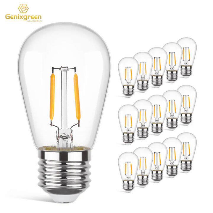 ! E27 Base String Light Replacement Bulbs Dimmable S14 ST45 110V 220V ...