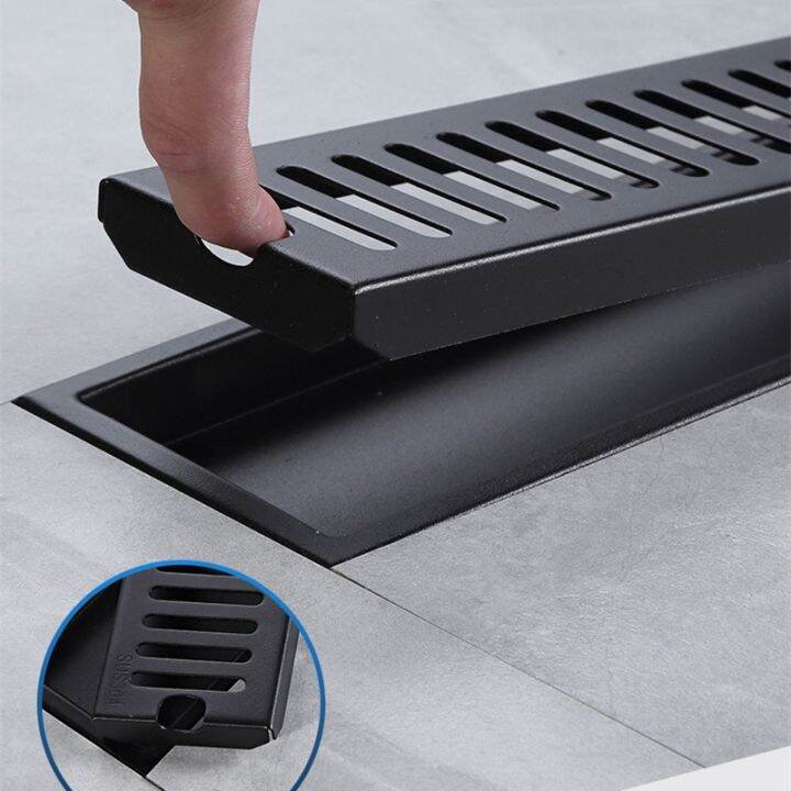 【Yohi metals】 WETIPS Black Bathroom Shower Drain Floor Square Cover ...