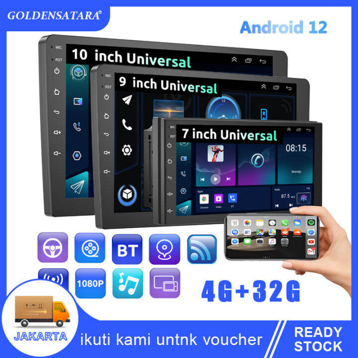 4+32G Universal 7/9/10 Inch Player Car Navigasi Head Unit Untuk Semua Double Din Mobil IPS ...