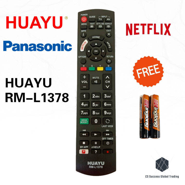 🔥Hot Product🔥 HUAYU RM-L1378 Common LCD/LED TV Replacement Remote Control- Panasonic | Lazada