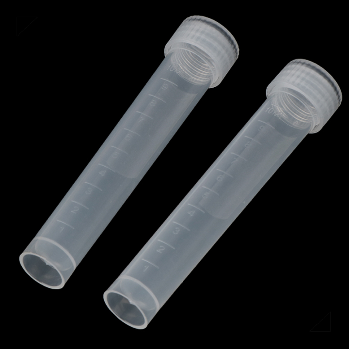 WonderfulBuyinge 10pcs 10ml Lab Plastic Frozen Test Tubes Vial Seal Cap ...