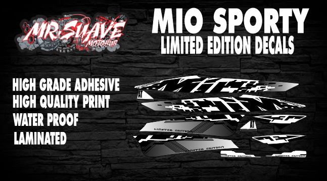 Yamaha Mio Sporty Limited Edition Decals Set (Black) | Lazada PH