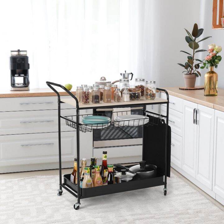 ☃3 Tier Trolley Cart Kitchen Trolley Organizer Utility Cart Shelf ...