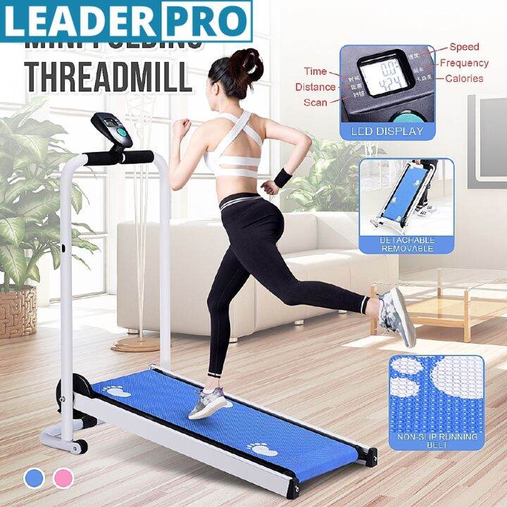 Electric Foldable Treadmill LED Display Jog Space Walk Machine Aerobic ...