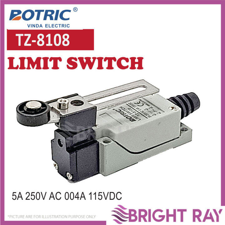 BOTRIC TZ-8108 Limit Switch 5A 250V AC Rotary Adjustable Roller Lever Arm Mini Limit Switch | Lazada