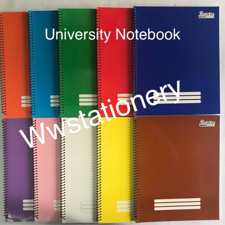 Inspire Neon Notes University Notebook 80 leaves 10's/set assorted ...