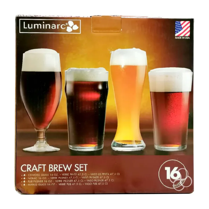 Luminarc 16-Piece Craft Brew Set | Lazada PH