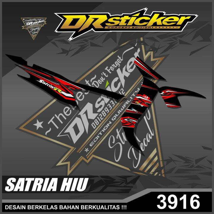 3916 Striping Satria Hiu Stiker Semifull Desain Minimalis Grafis ...