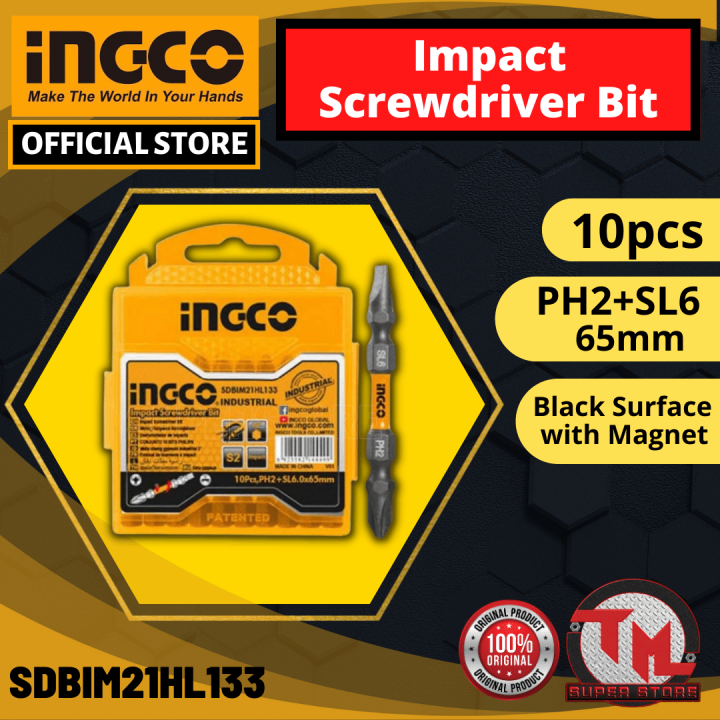 INGCO Impact Screwdriver Bit 10pcs/set SDBIM21HL133 • Tm ss | Lazada PH
